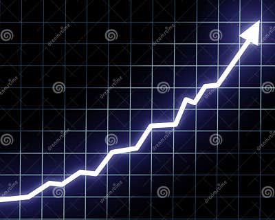 Arrow graph going up stock illustration. Illustration of investment ...