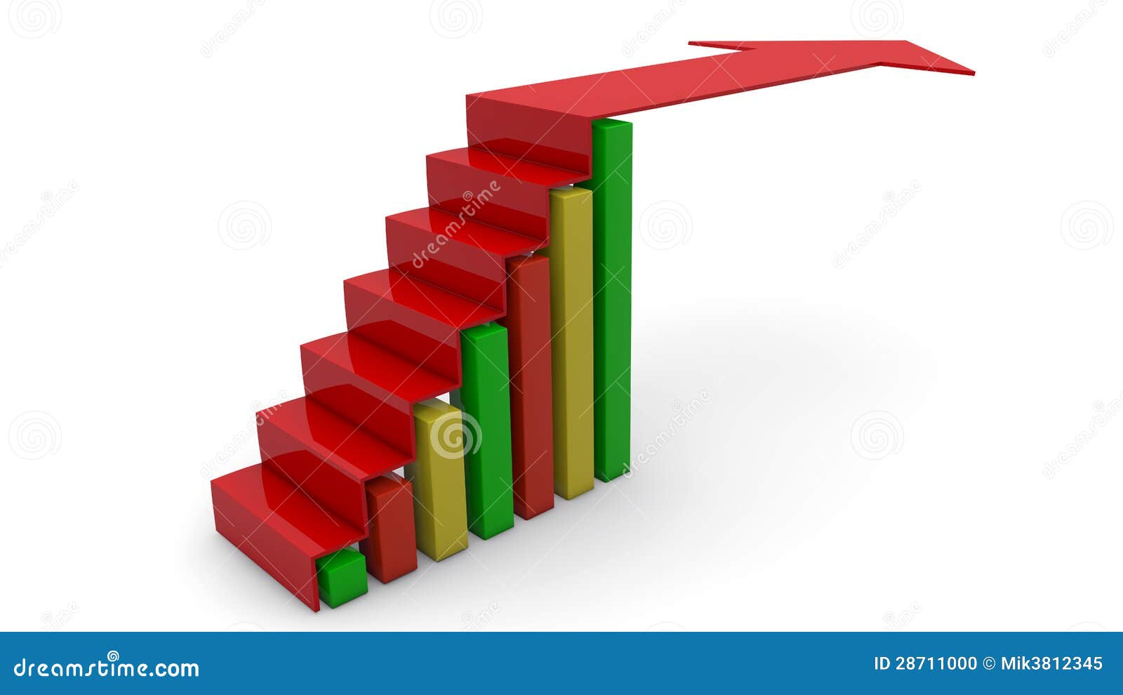 Arrow graph going up stock illustration. Illustration of team - 28711000