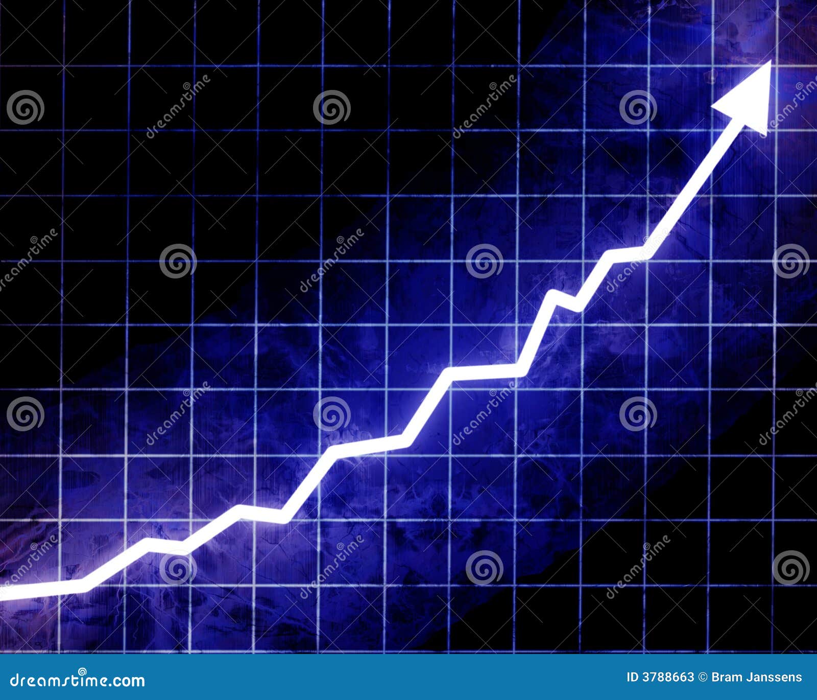 Arrow graph going up stock illustration. Illustration of line - 3788663
