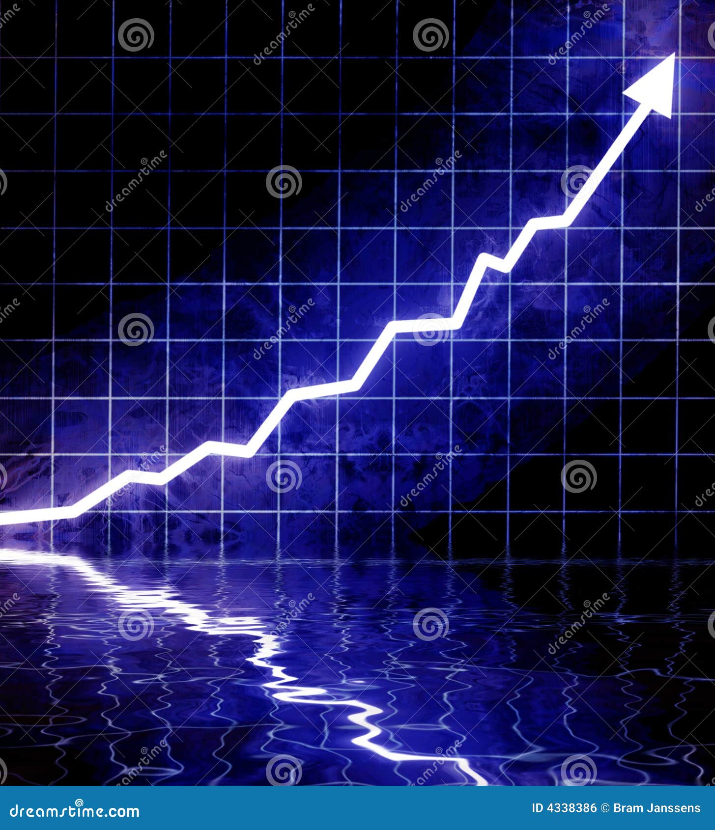 Arrow graph going up stock illustration. Illustration of bank - 4338386