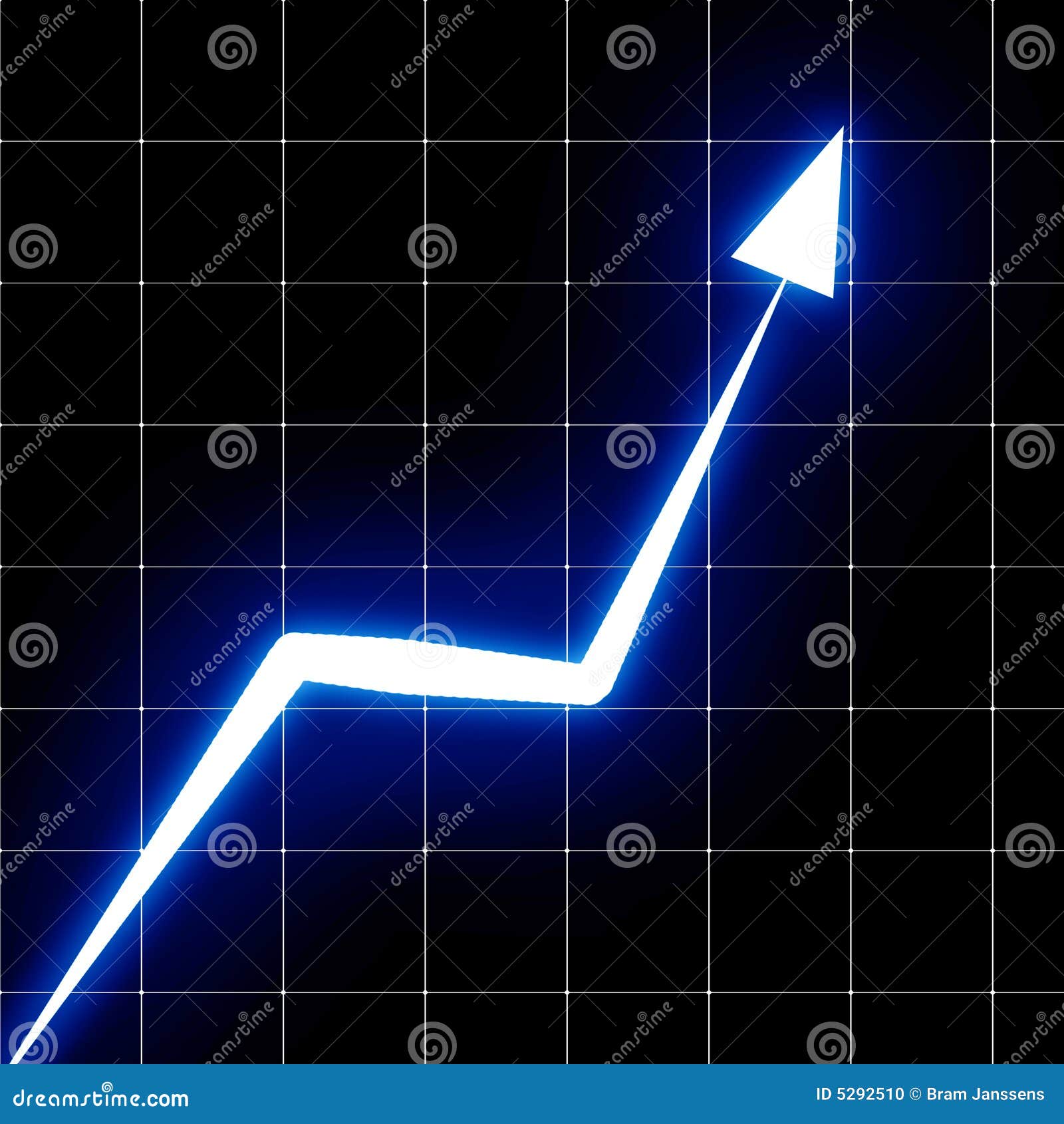 Arrow graph going up stock illustration. Illustration of arrow - 5292510