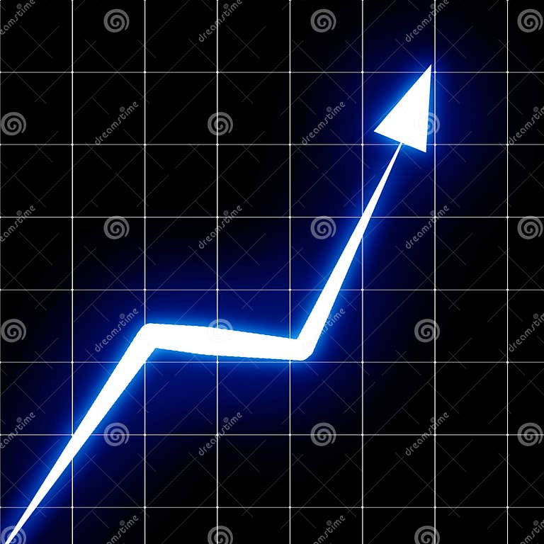 Arrow graph going up stock illustration. Illustration of arrow - 5292510