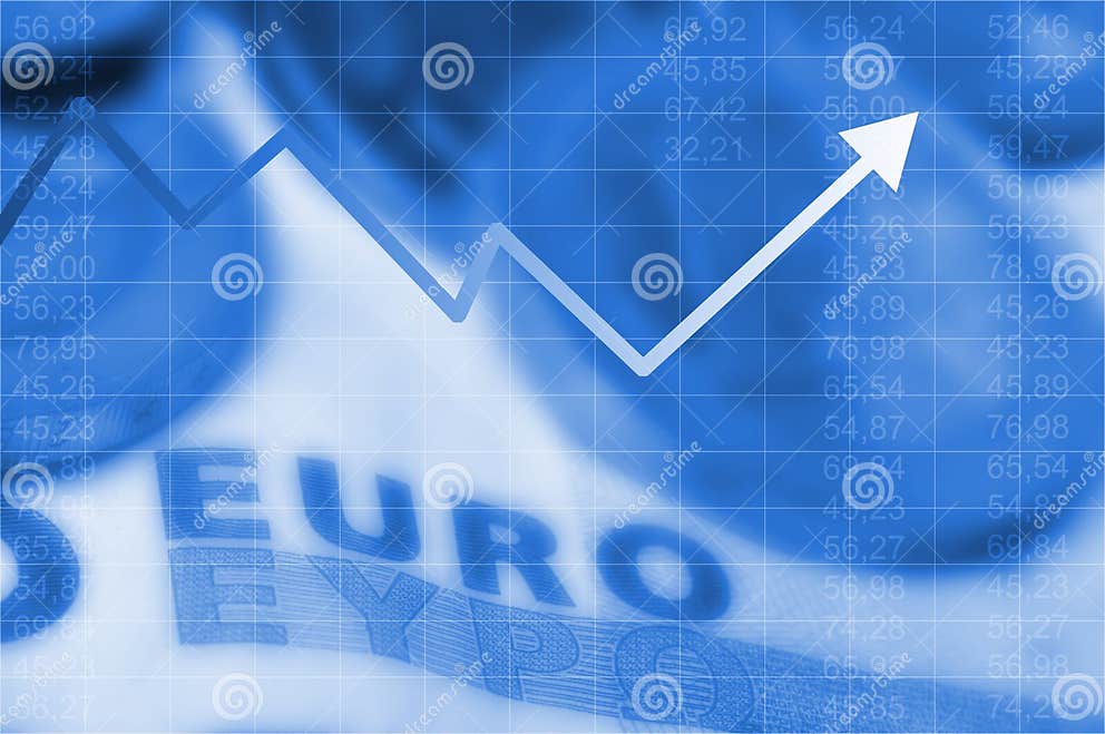 Arrow Graph Going Up and Euro Currency Stock Image - Image of arrow ...
