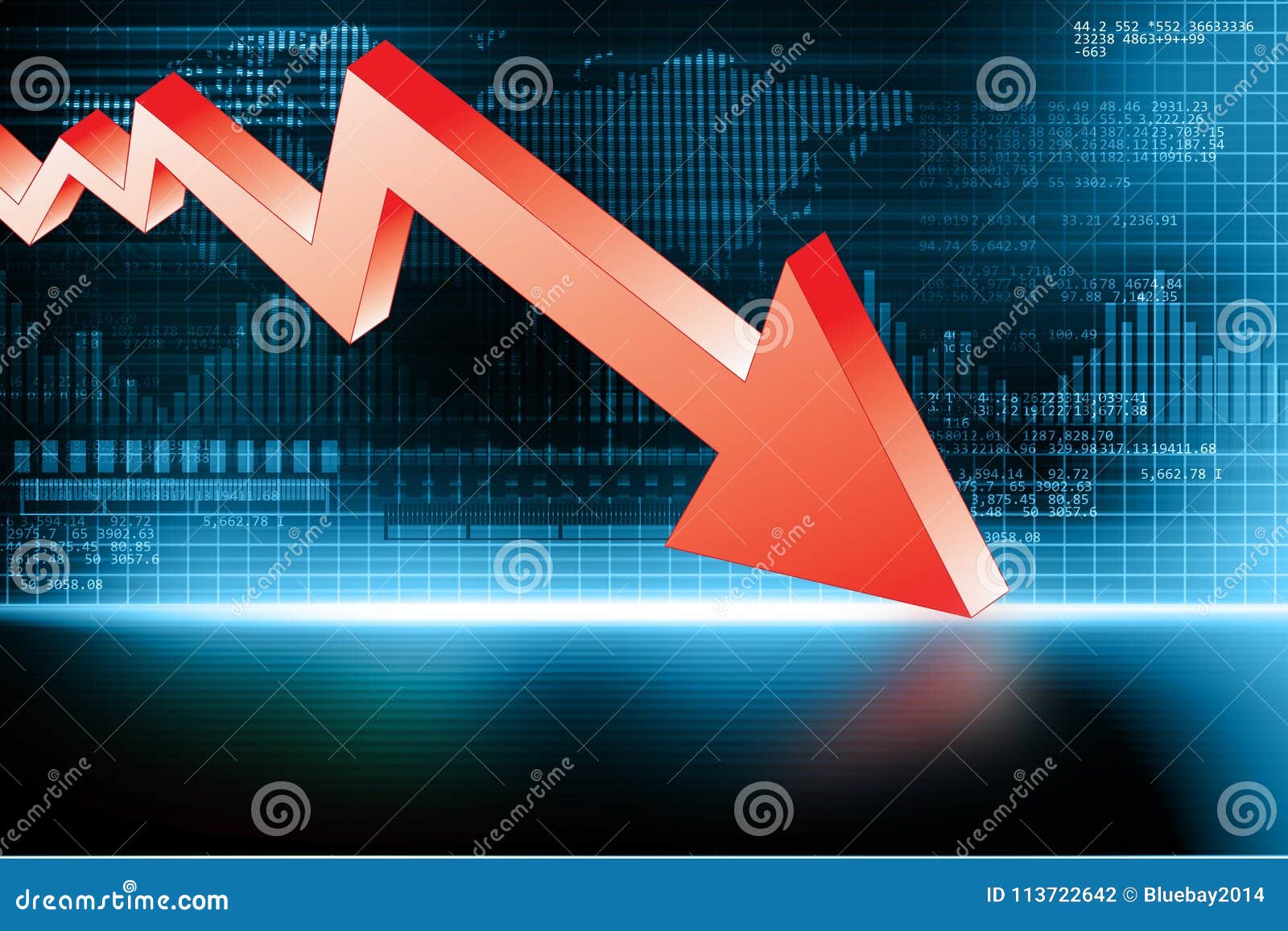 Arrow Graph Showing Business Decline Stock Illustration - Illustration ... Arrow Graph Showing Business Decline Stock Illustration - Illustration ...