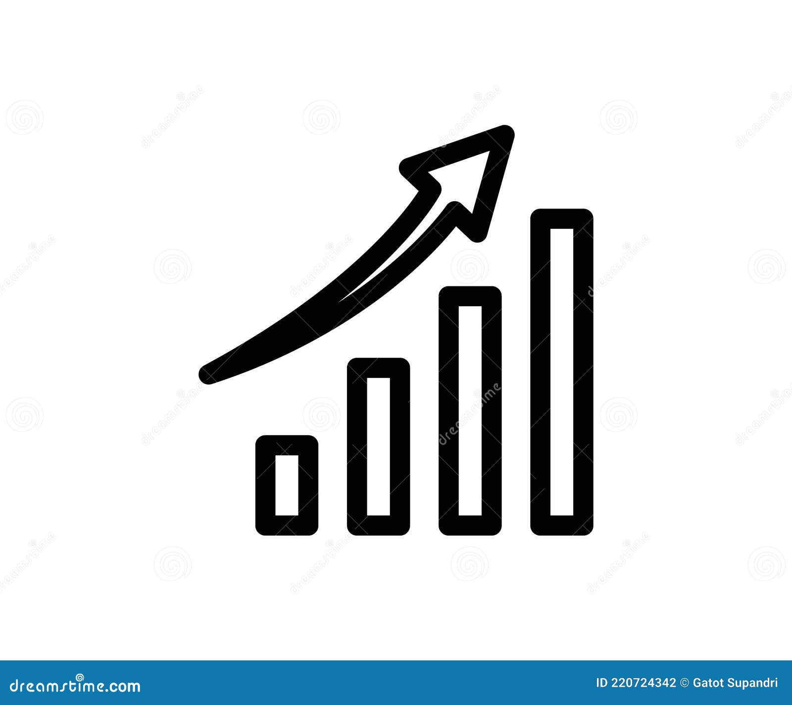Arrow Graph Up Icon Vector Logo Design Template Stock Vector ...