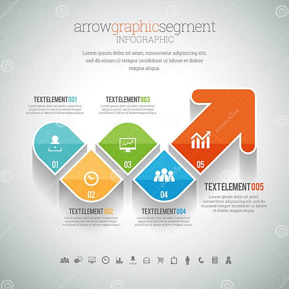 Arrow Graphic Segment Infographic Stock Vector - Illustration of ...