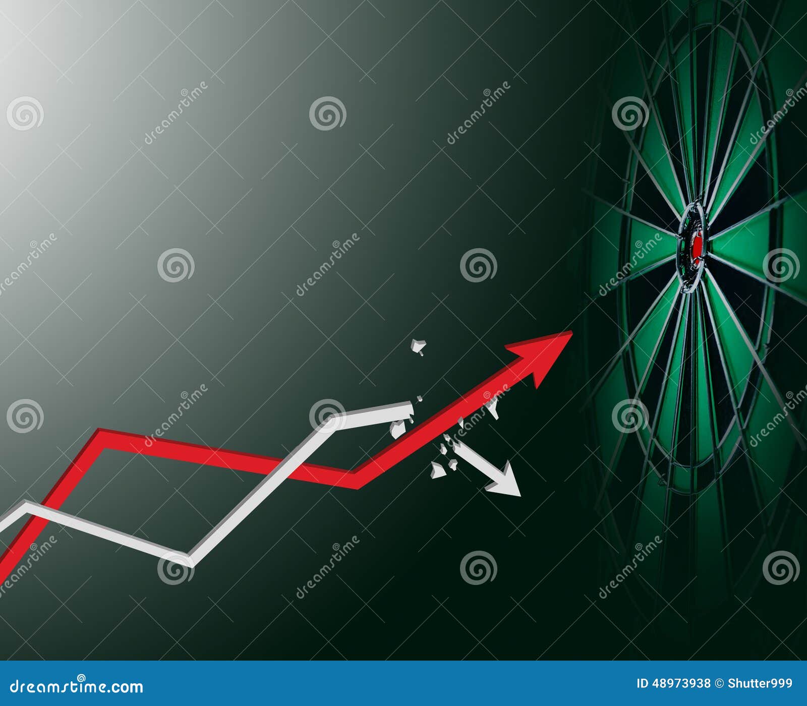 Arrow Grow Up To Business Target Stock Illustration - Illustration of ...
