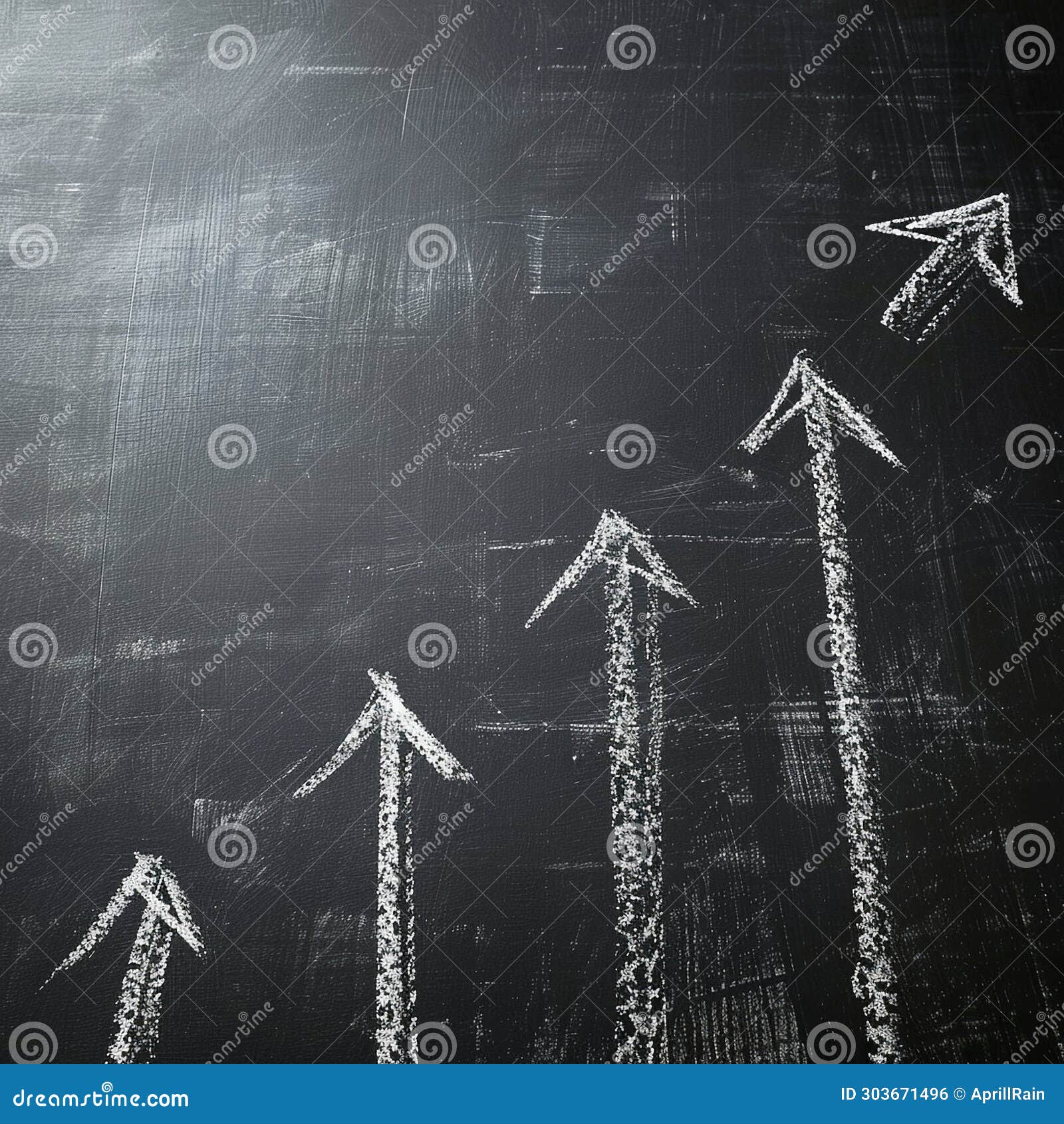 The Arrow of the Growing Trend Drawn on the Board Stock Photo - Image ...