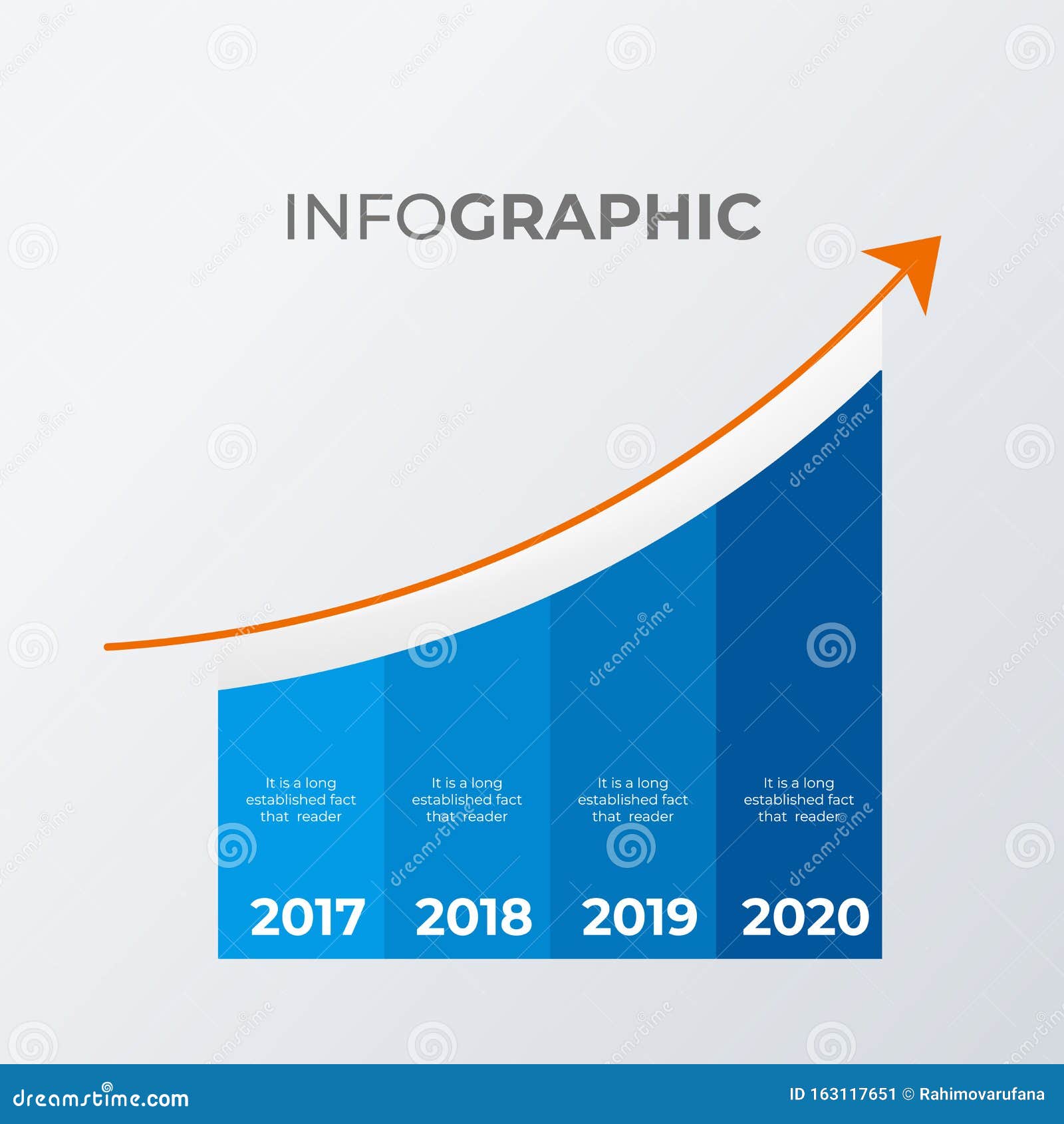Arrow Growing Up Infographic Template Design. Business Concept ...