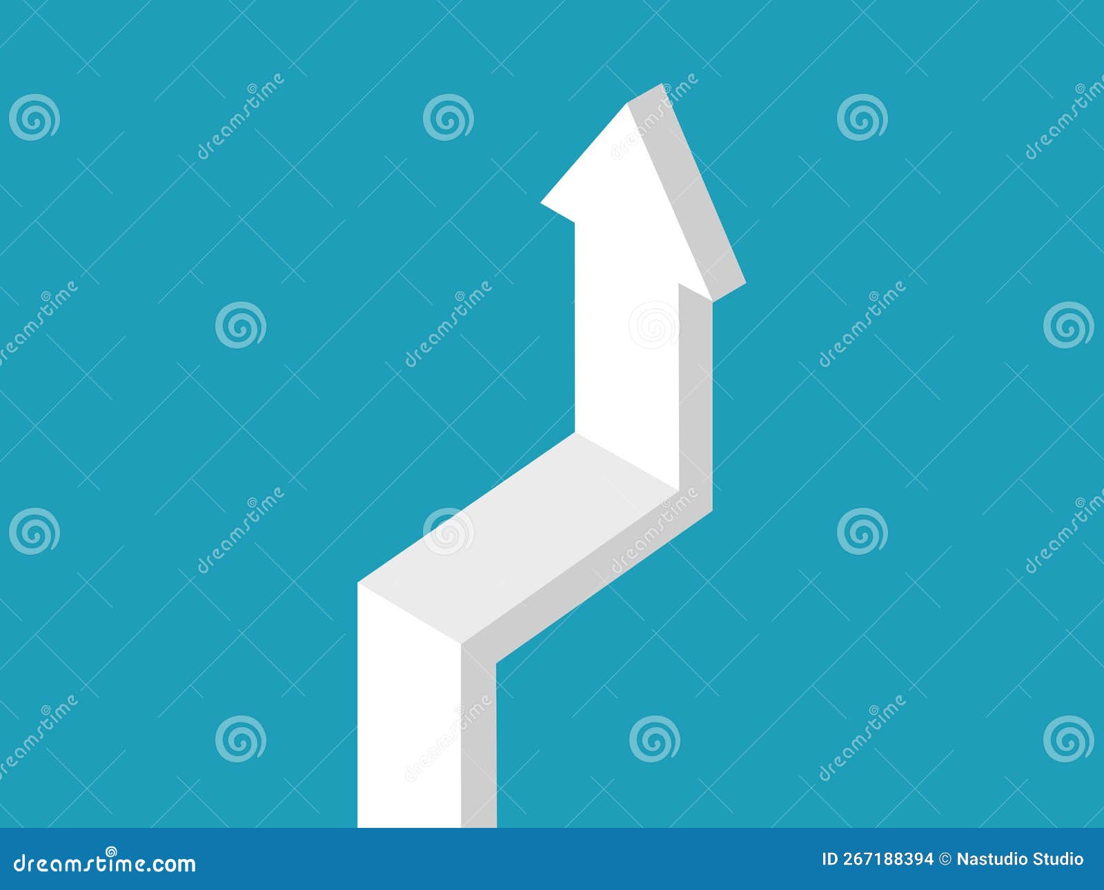 The Arrow Grows in a Ladder Pattern. an Arrow Pointing To the Sky ...