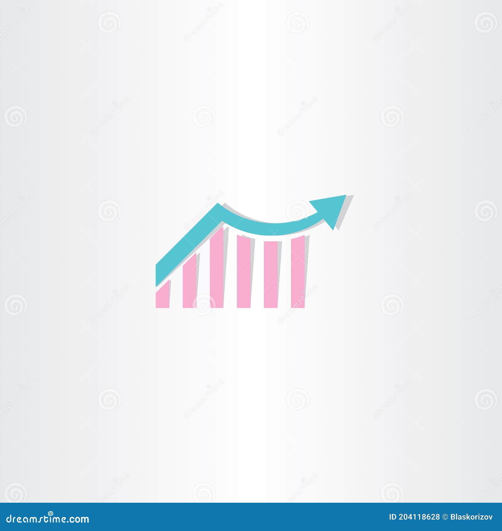 Arrow growth chart symbol stock vector. Illustration of design - 204118628