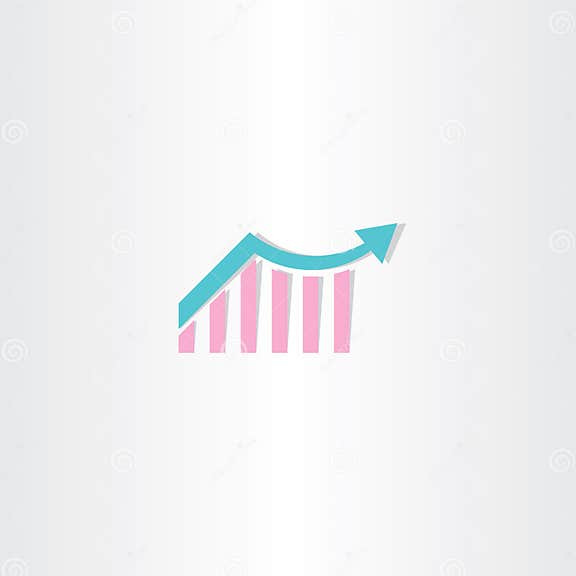 Arrow growth chart symbol stock vector. Illustration of design - 204118628