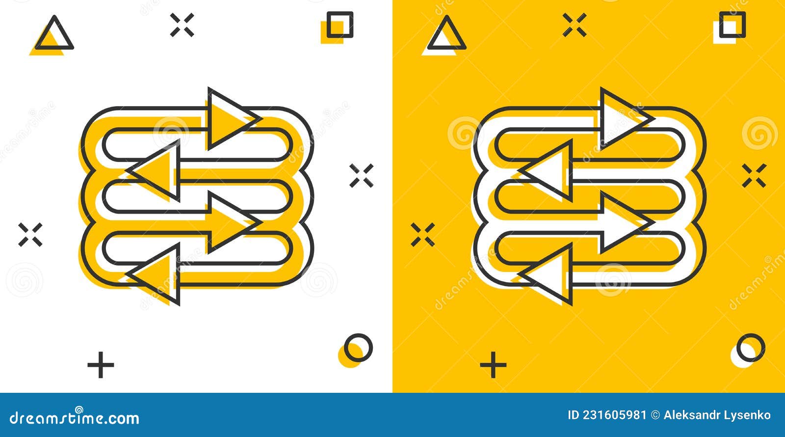 Arrow Growth Icon in Comic Style. Evolution Cartoon Vector Illustration ...