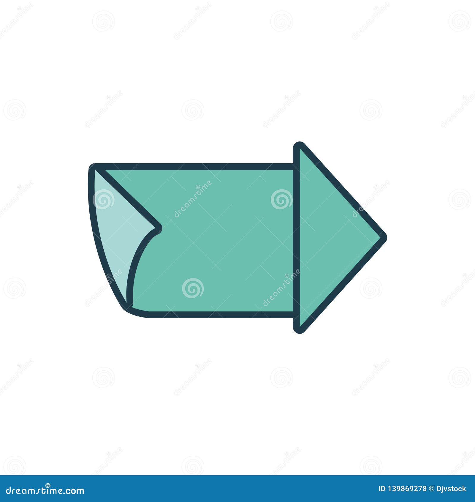 Arrow guide seal stamp stock vector. Illustration of progress - 139869278