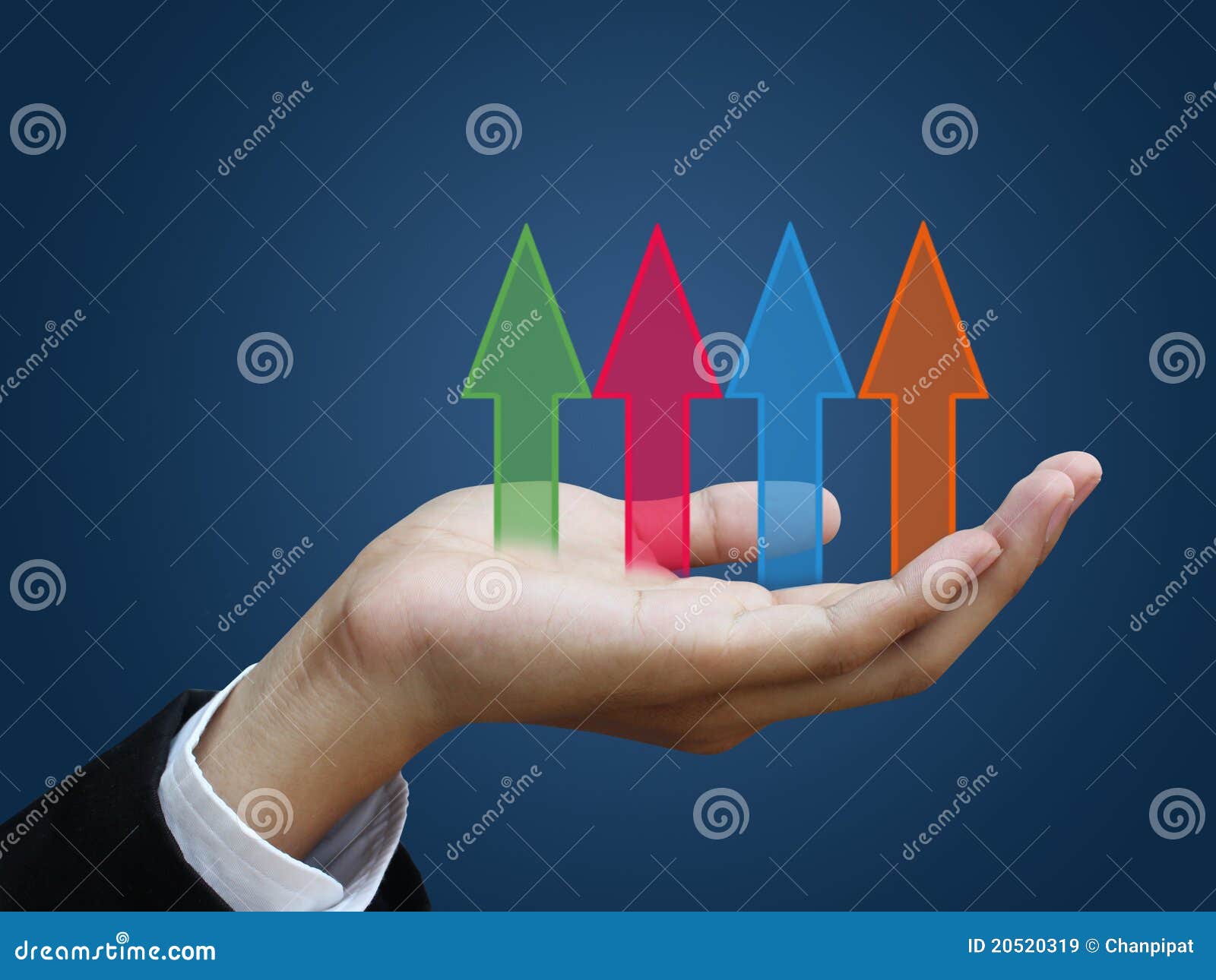 Arrow in hand stock image. Image of background, commercial - 20520319