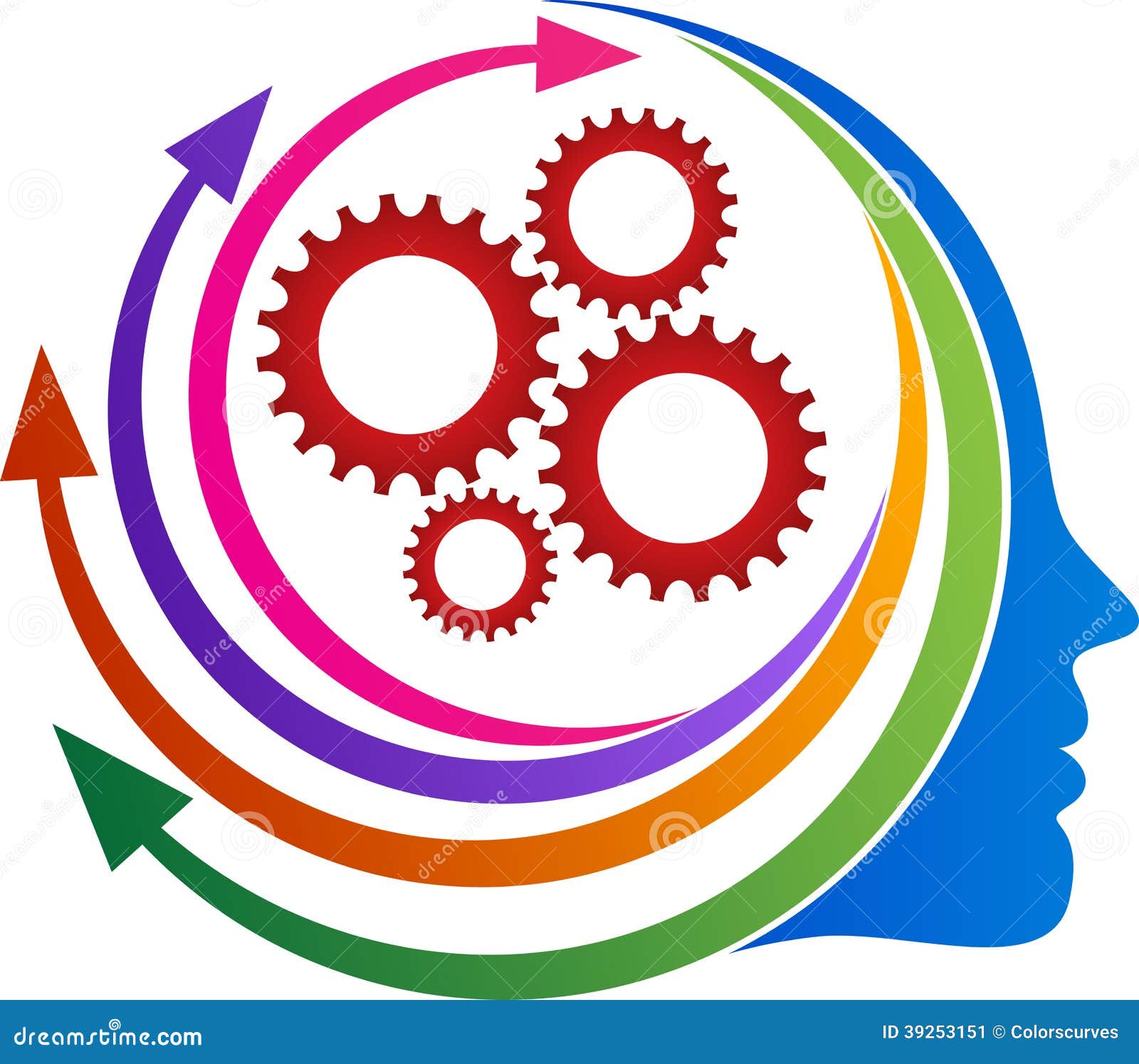 Arrow head gear stock vector. Illustration of icon, background - 39253151