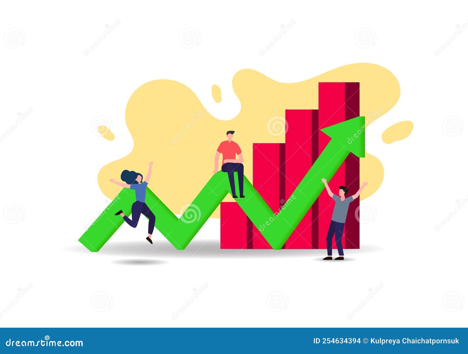 Arrow Stock Indicates the Trend of the Stock Market Uptrend. a Man Was ...