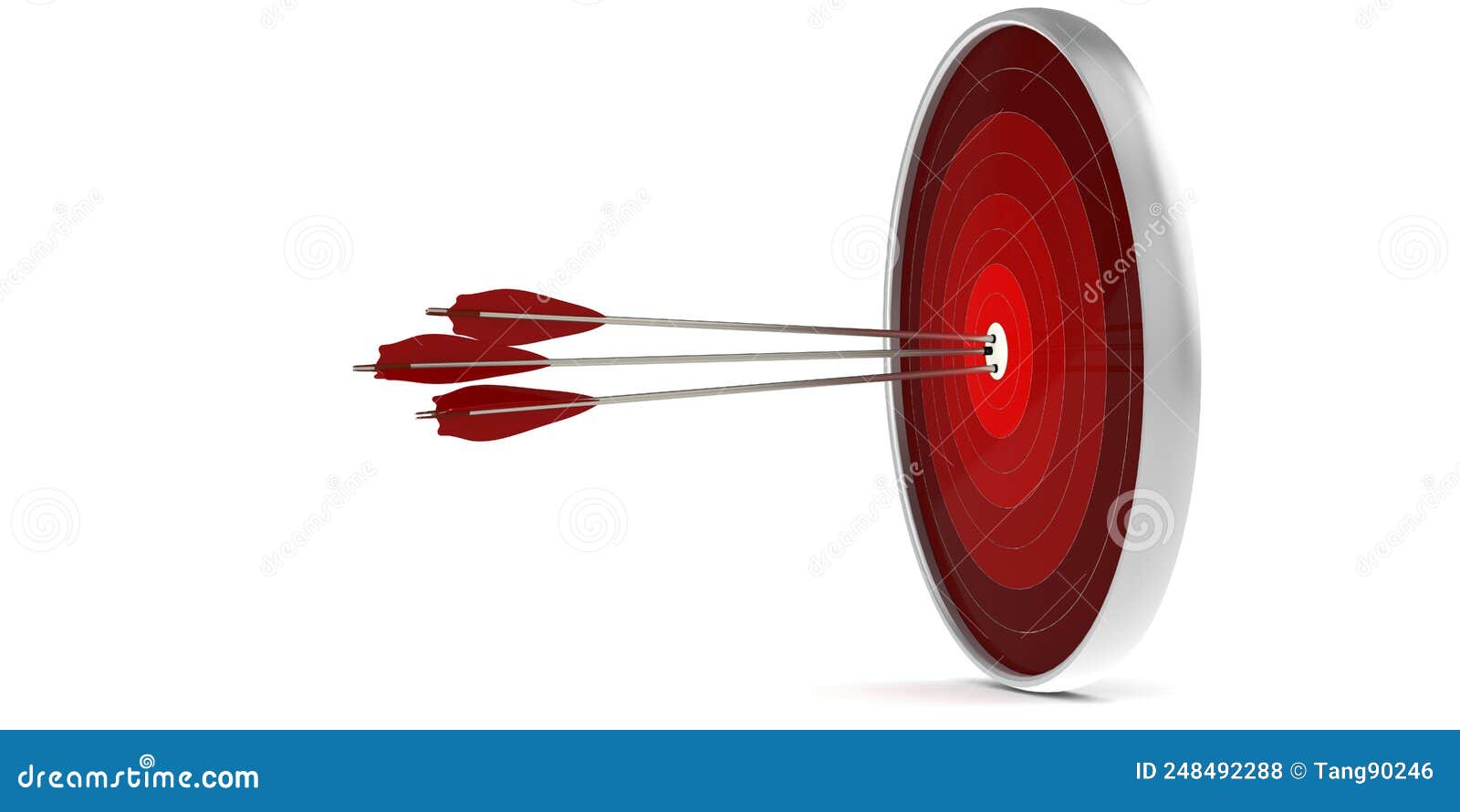 Arrow Hit on the Bulleye of Target Board Stock Illustration ...