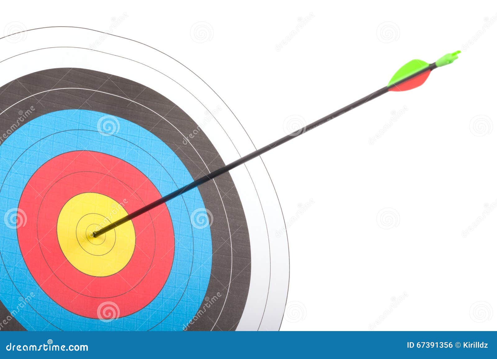 Arrow Hit Goal Ring in Archery Target Stock Photo - Image of champion ...