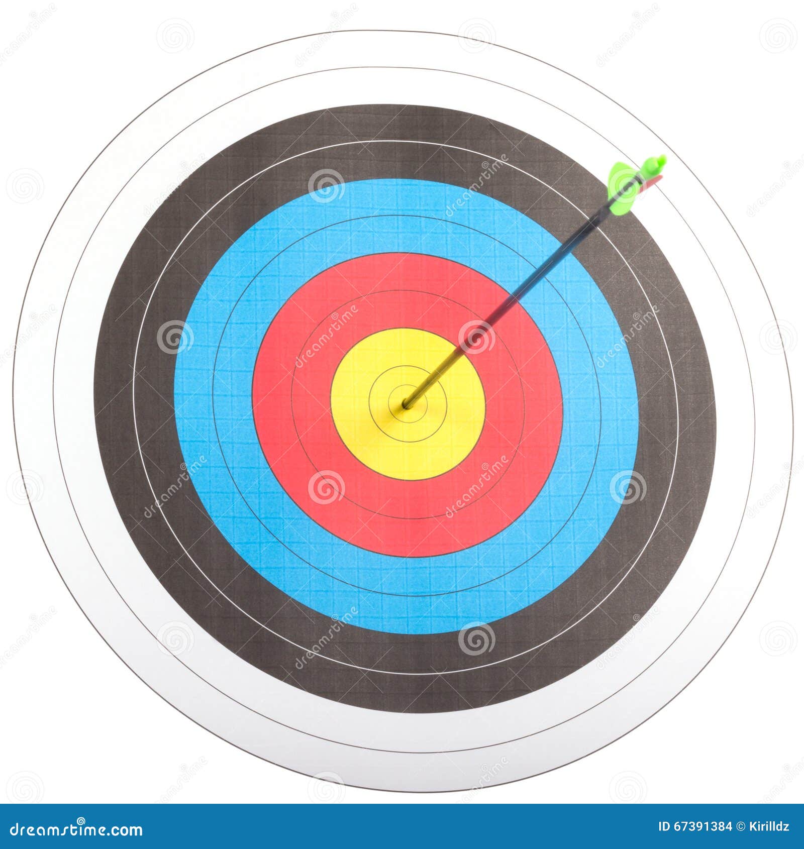Arrow Hit Goal Ring in Archery Target Stock Photo - Image of accurate ...