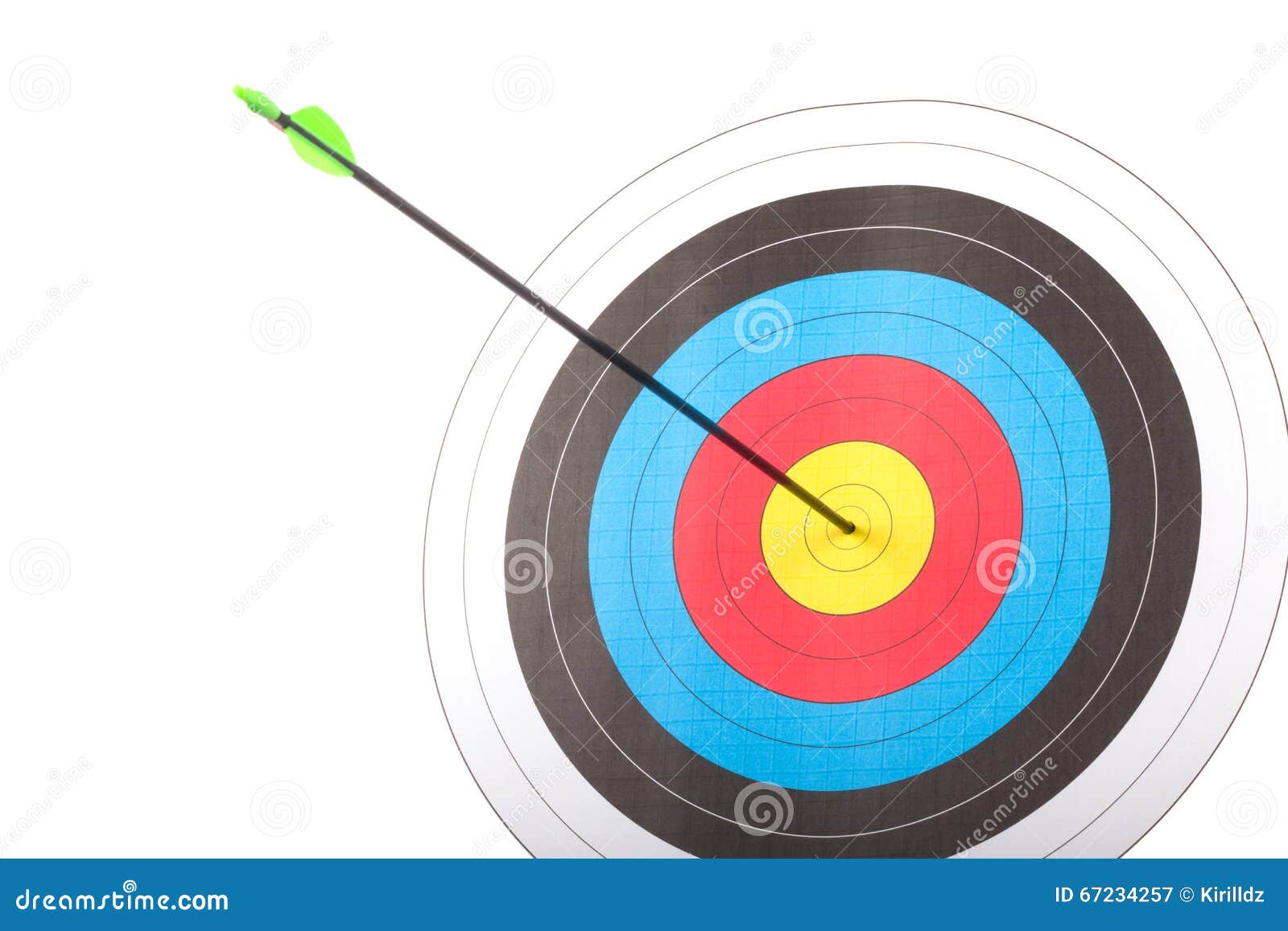 Arrow Hit Goal Ring in Archery Target Stock Image - Image of symbol ...