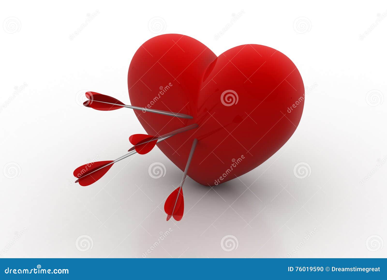 Arrow hit the heart sign stock illustration. Illustration of friendship ...