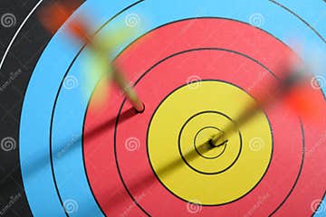 Arrow hit target stock photo. Image of goal, accurate - 26844906