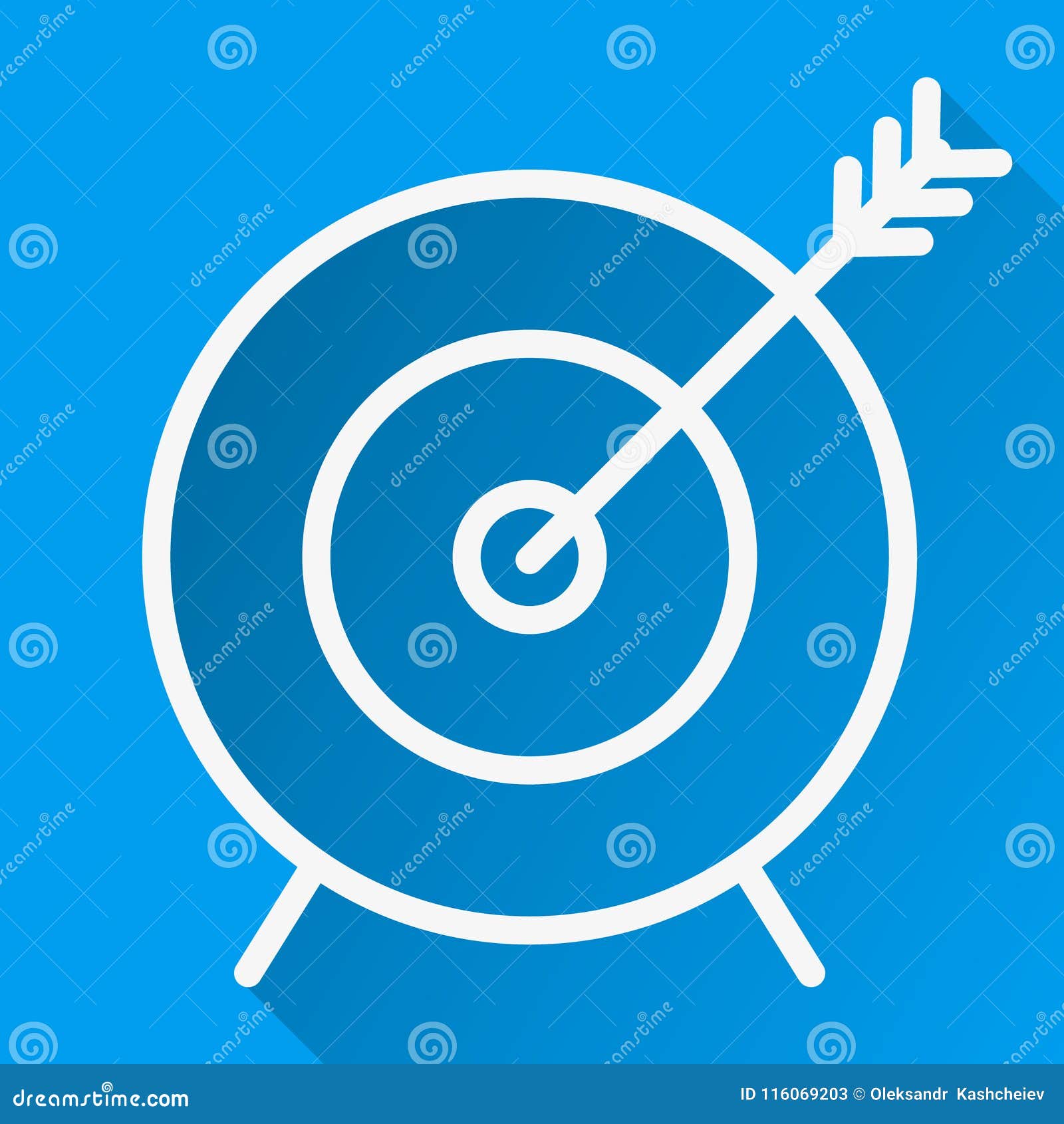 Arrow Hit the Target Icon Thin Line for Web and Mobile, Modern ...