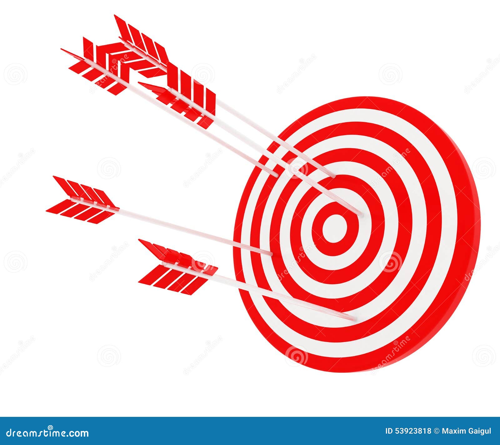 The arrow hit the target stock illustration. Illustration of young ...