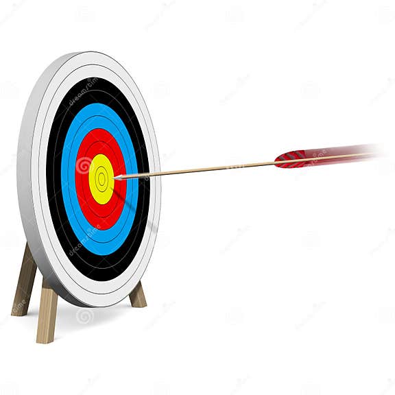 Arrow hits the Target stock illustration. Illustration of successful ...