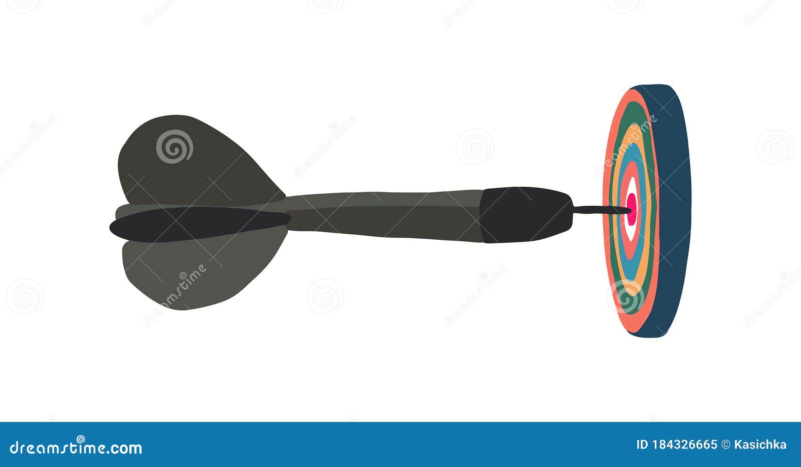 Arrow Hits the Target Side View Stock Vector - Illustration of arrow ...