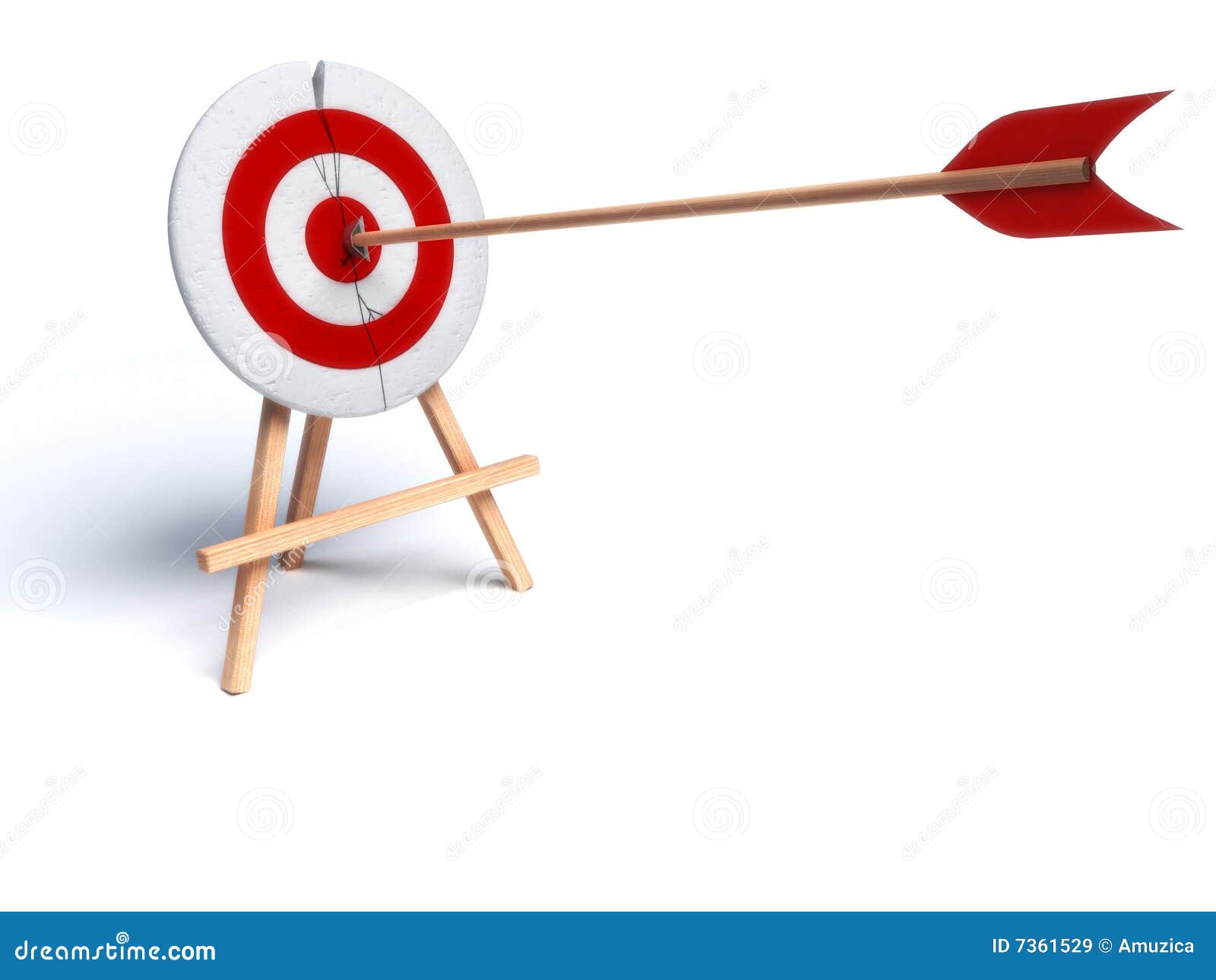 Arrow Hitting Directly in Bulls Eye Stock Illustration - Illustration ...