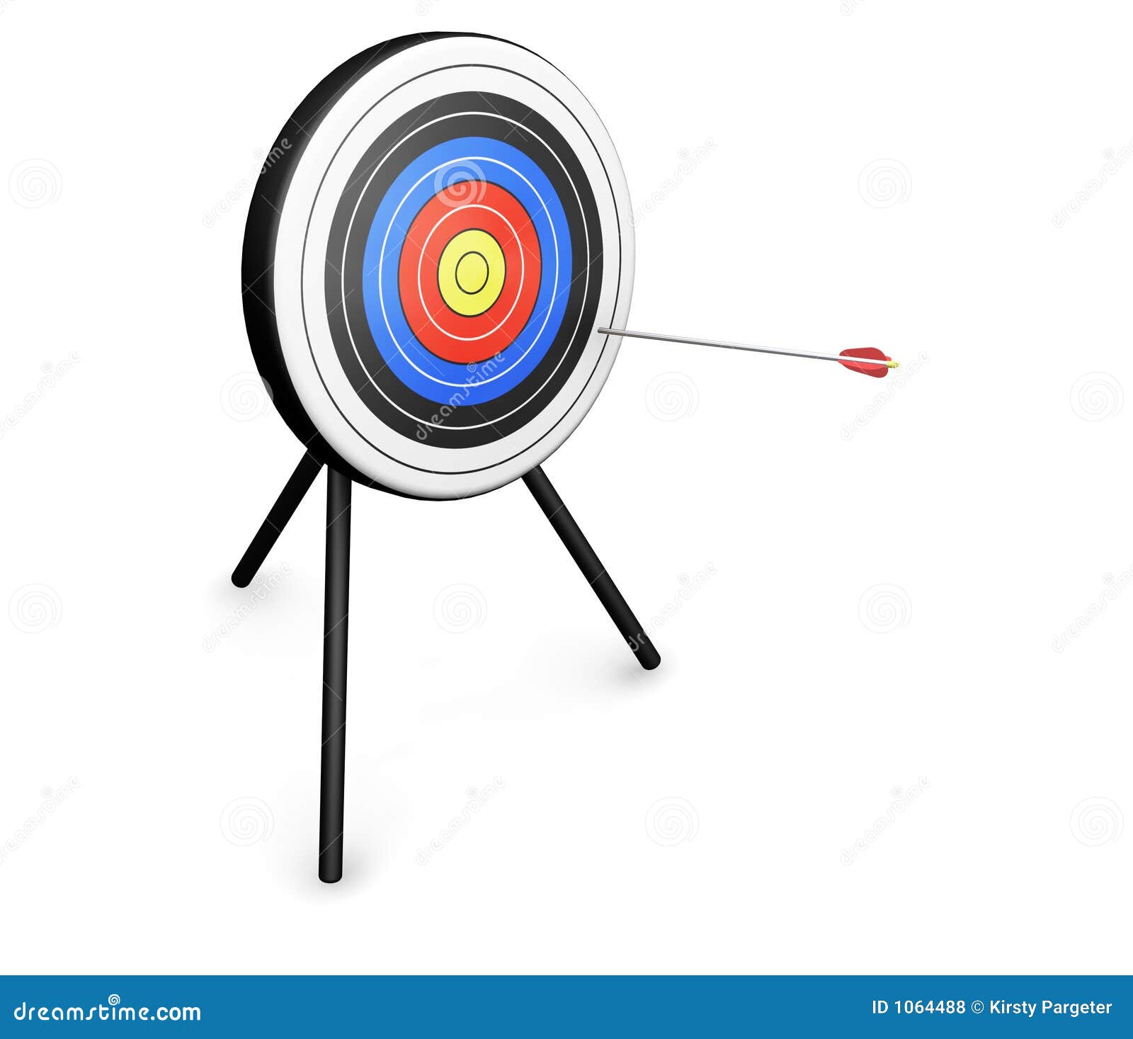 Arrow hitting target stock illustration. Illustration of point - 1064488