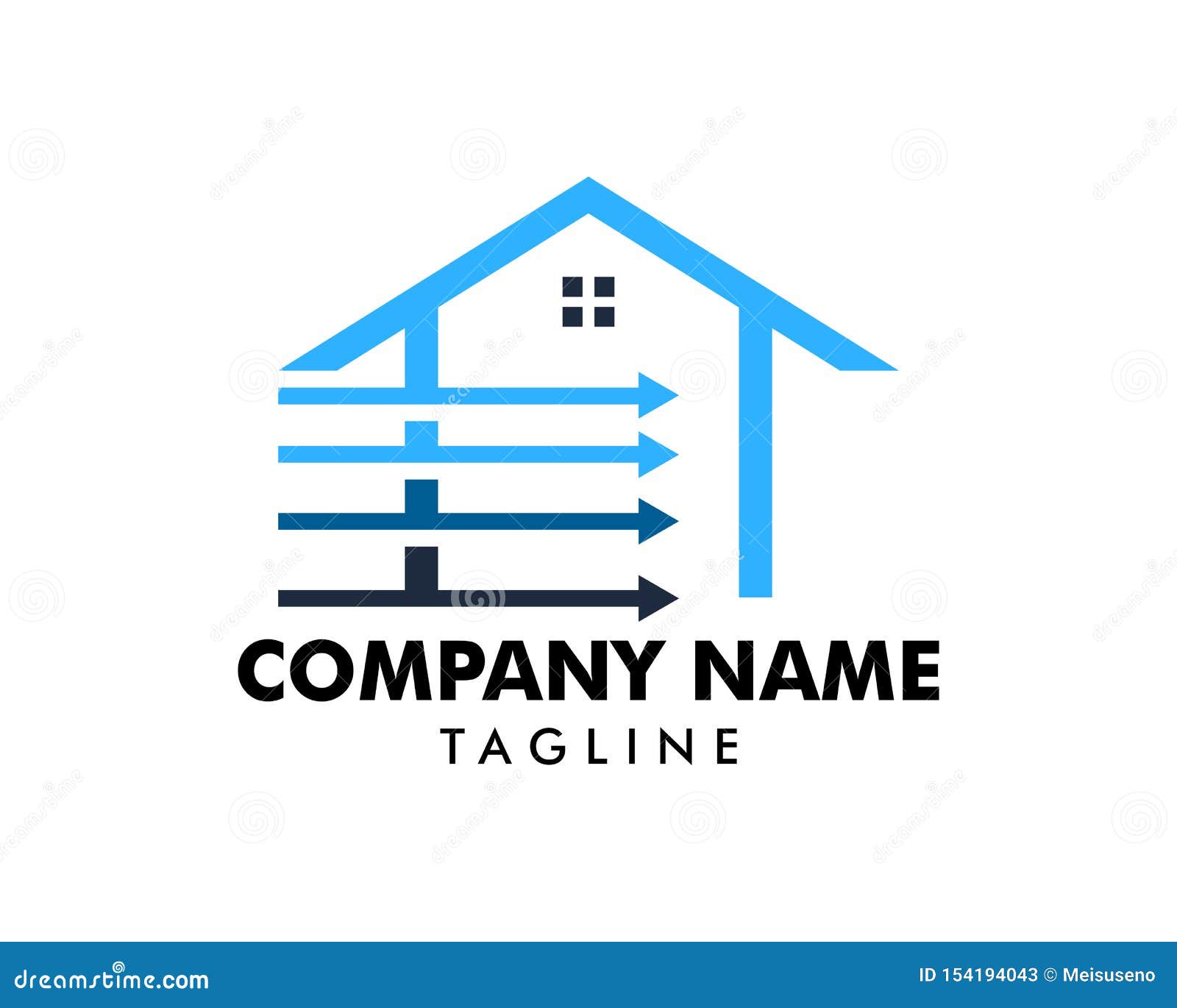 Arrow House Logo Design Template Stock Vector - Illustration of arrow ...