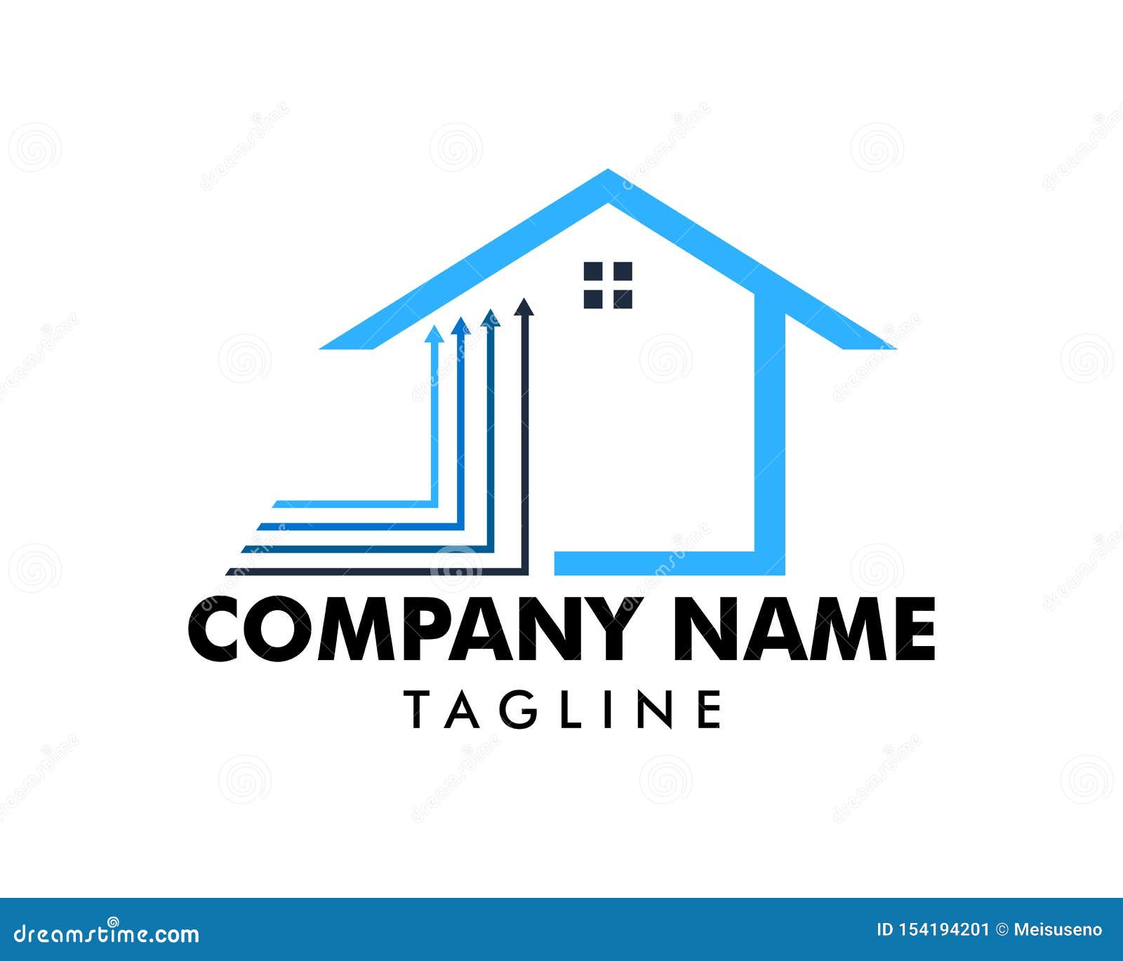 Arrow House Logo Design Template Stock Vector - Illustration of label ...