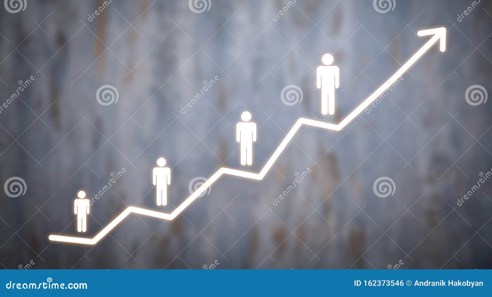 Arrow with a Human Figures . Personal Development Stock Photo - Image ...