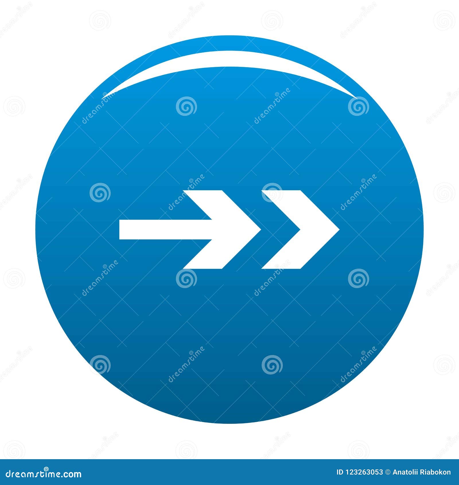 Arrow icon blue stock illustration. Illustration of list - 123263053