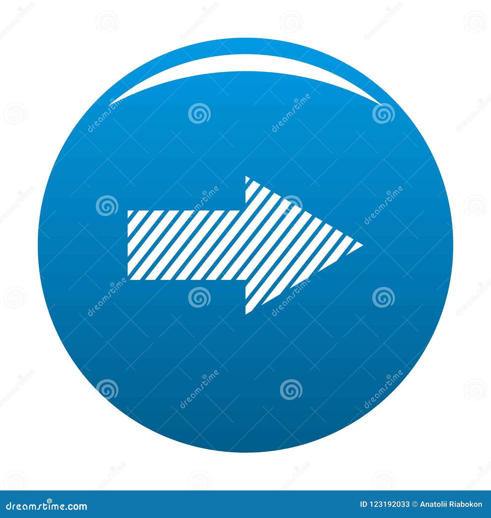 Arrow icon blue stock illustration. Illustration of page - 123192033