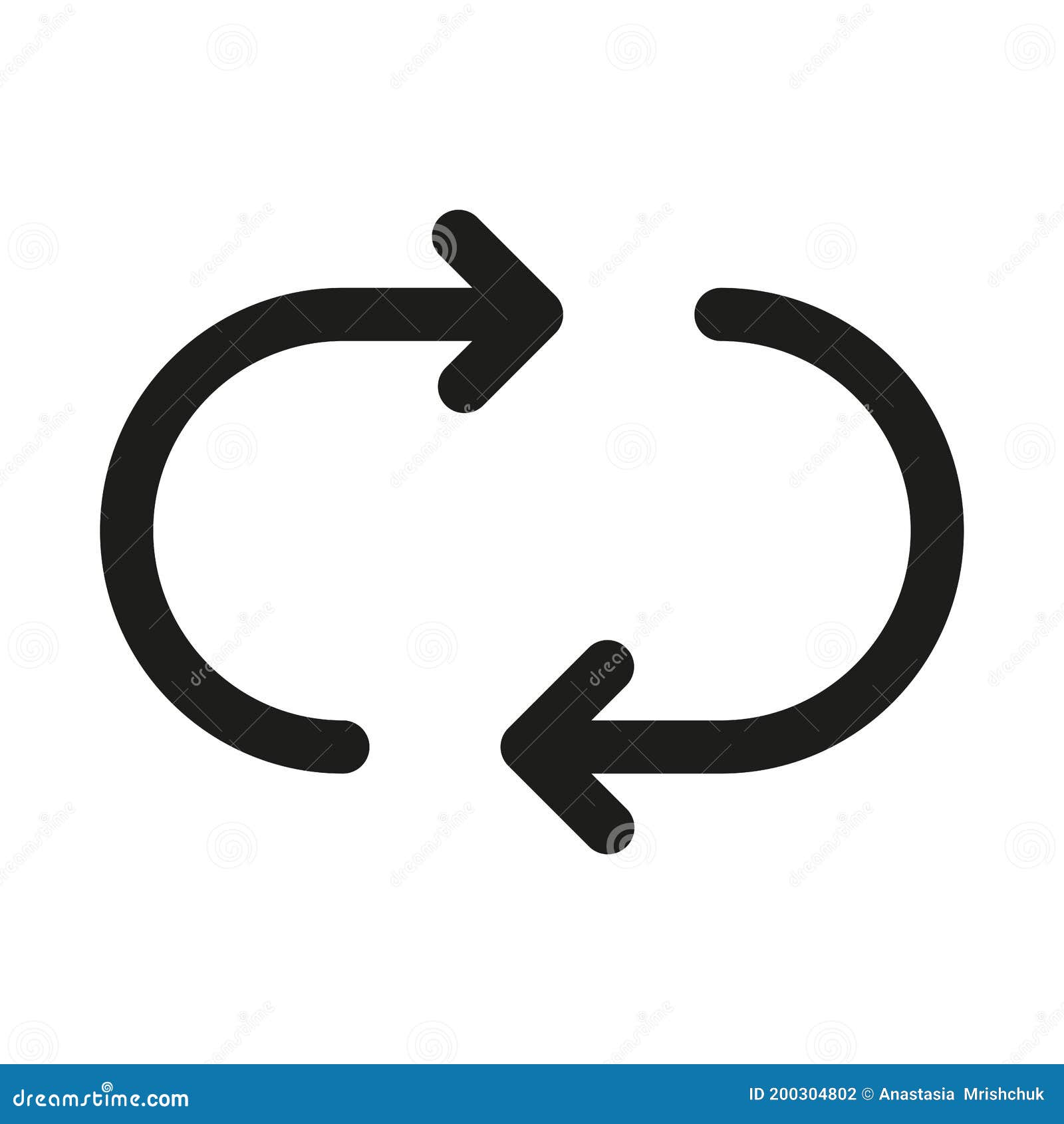 Arrow Icon in a Circle on a White Background. Vector Illustration Stock ...