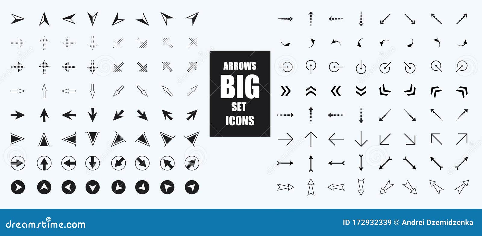 Arrow Icon Collection. Infographic Arrows Sign, Next or Back Web Button ...