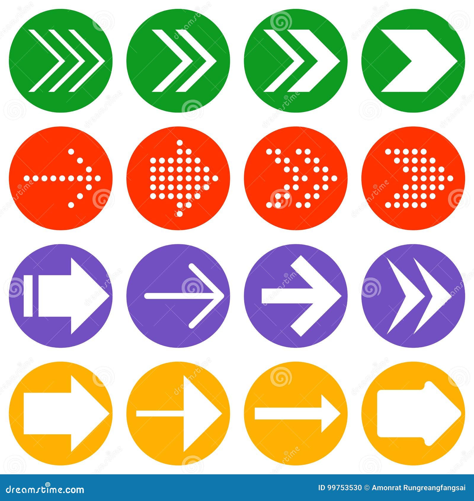 Arrow Icon Collection for Use in Sign Post or Application Stock Vector ...