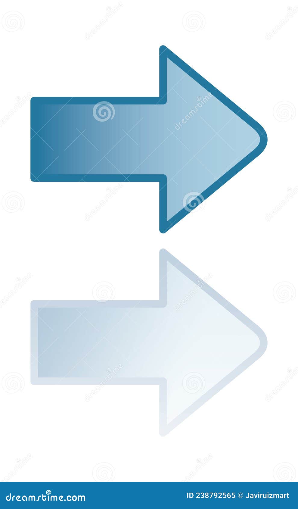 Blue arrow icon stock vector. Illustration of bright - 238792565