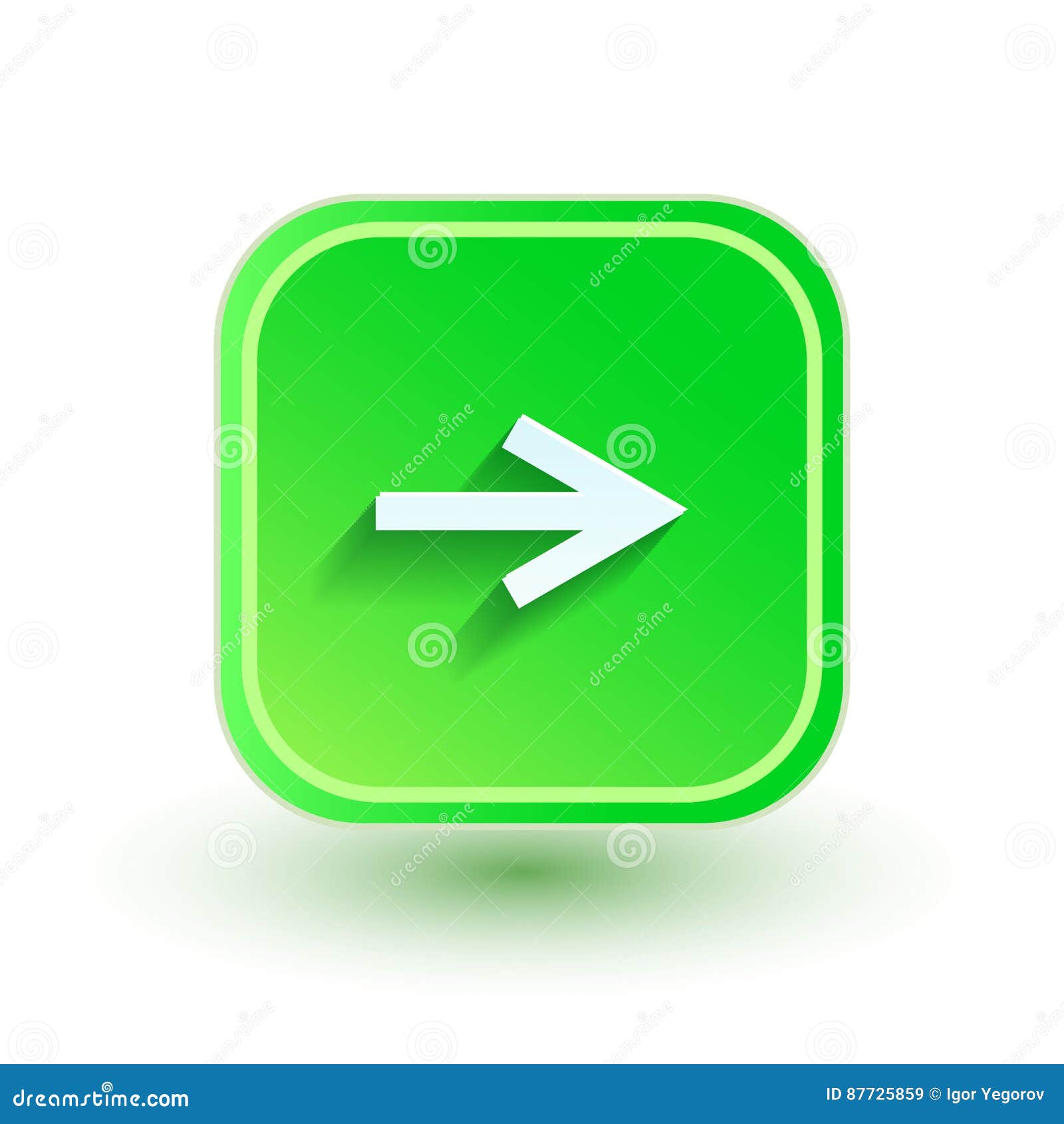 Arrow Icon. Flat Design. Right Direction. Stock Vector - Illustration ...