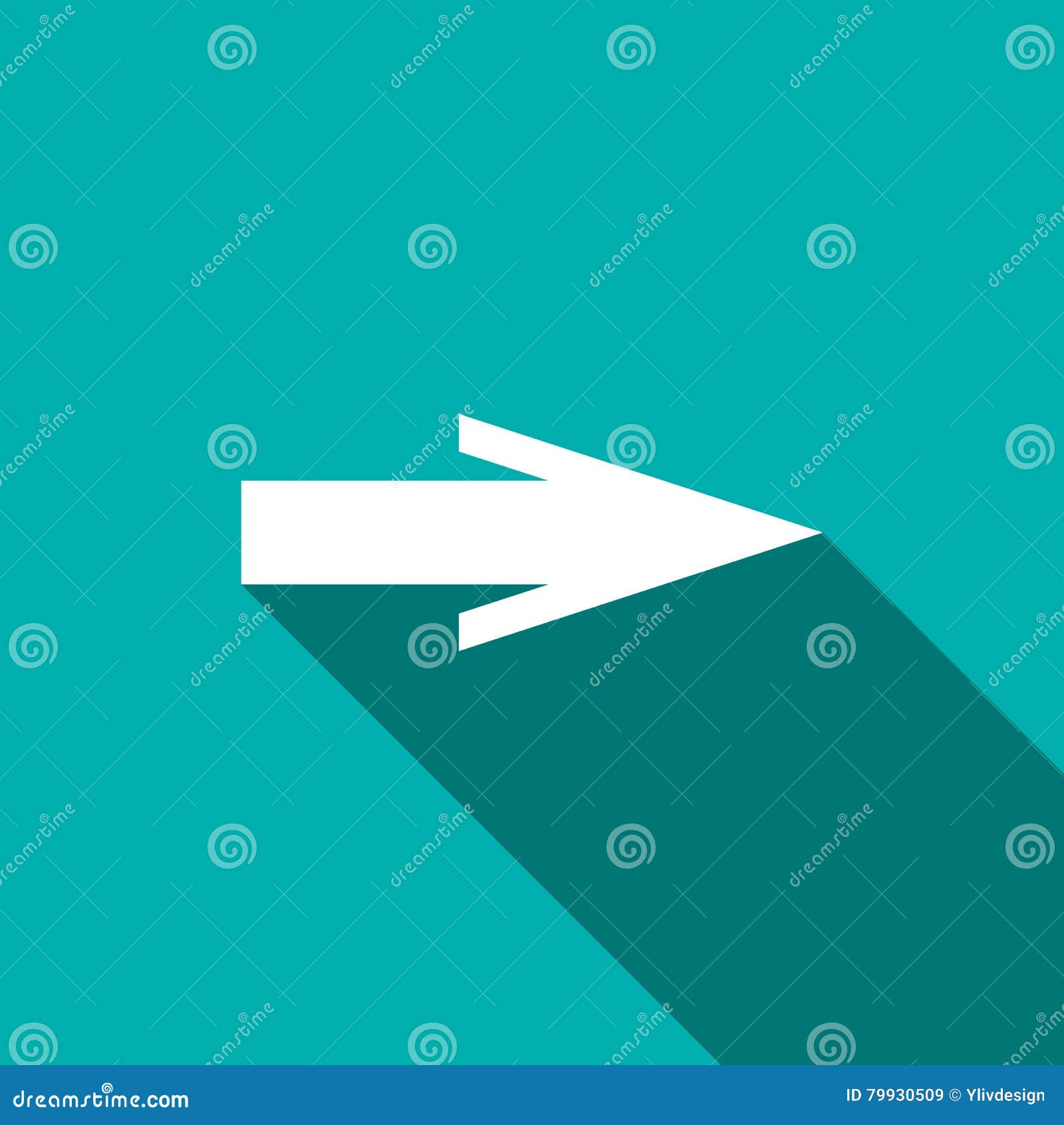 Arrow icon, flat style stock vector. Illustration of increase - 79930509