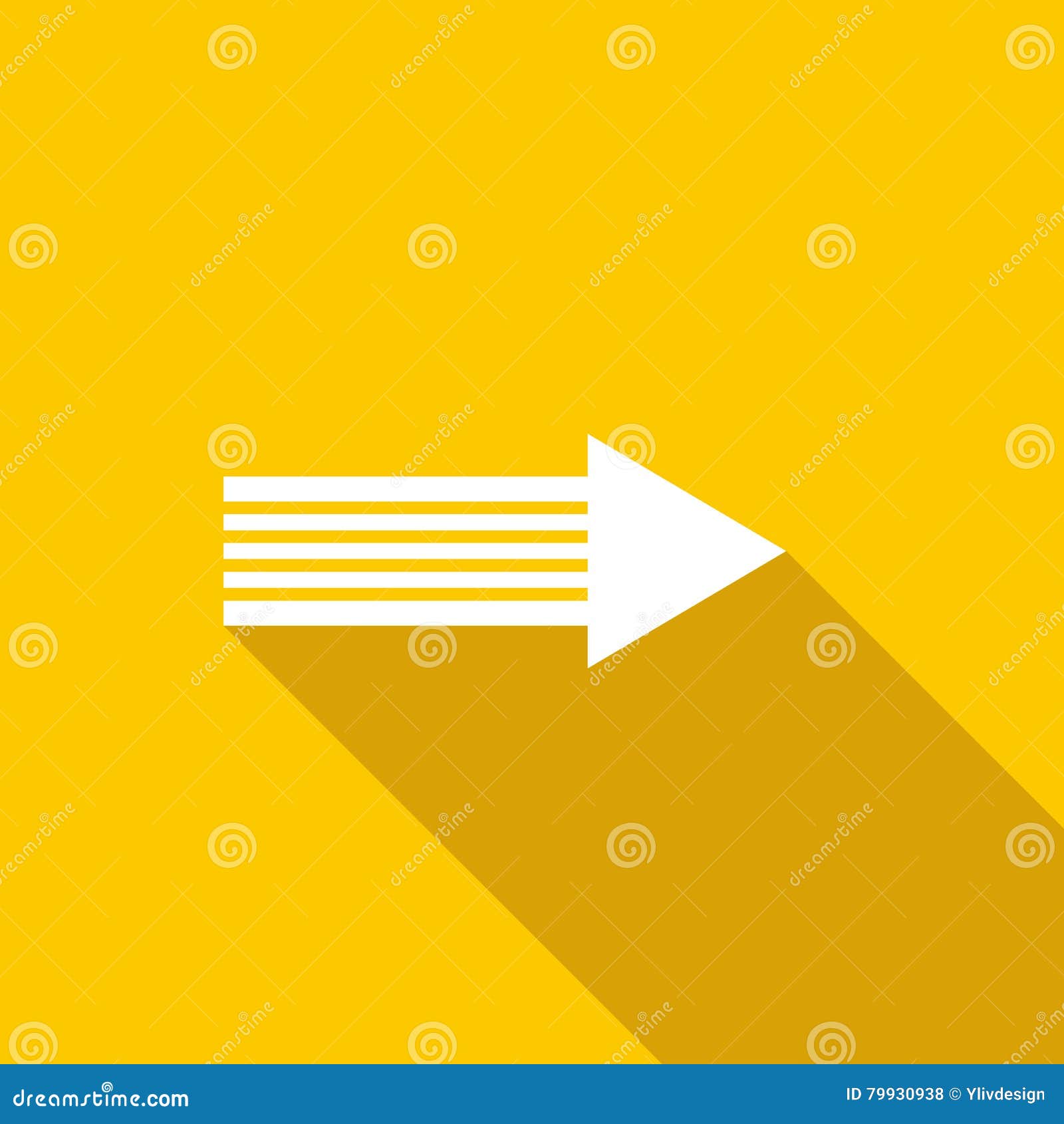 Arrow icon, flat style stock vector. Illustration of forward - 79930938
