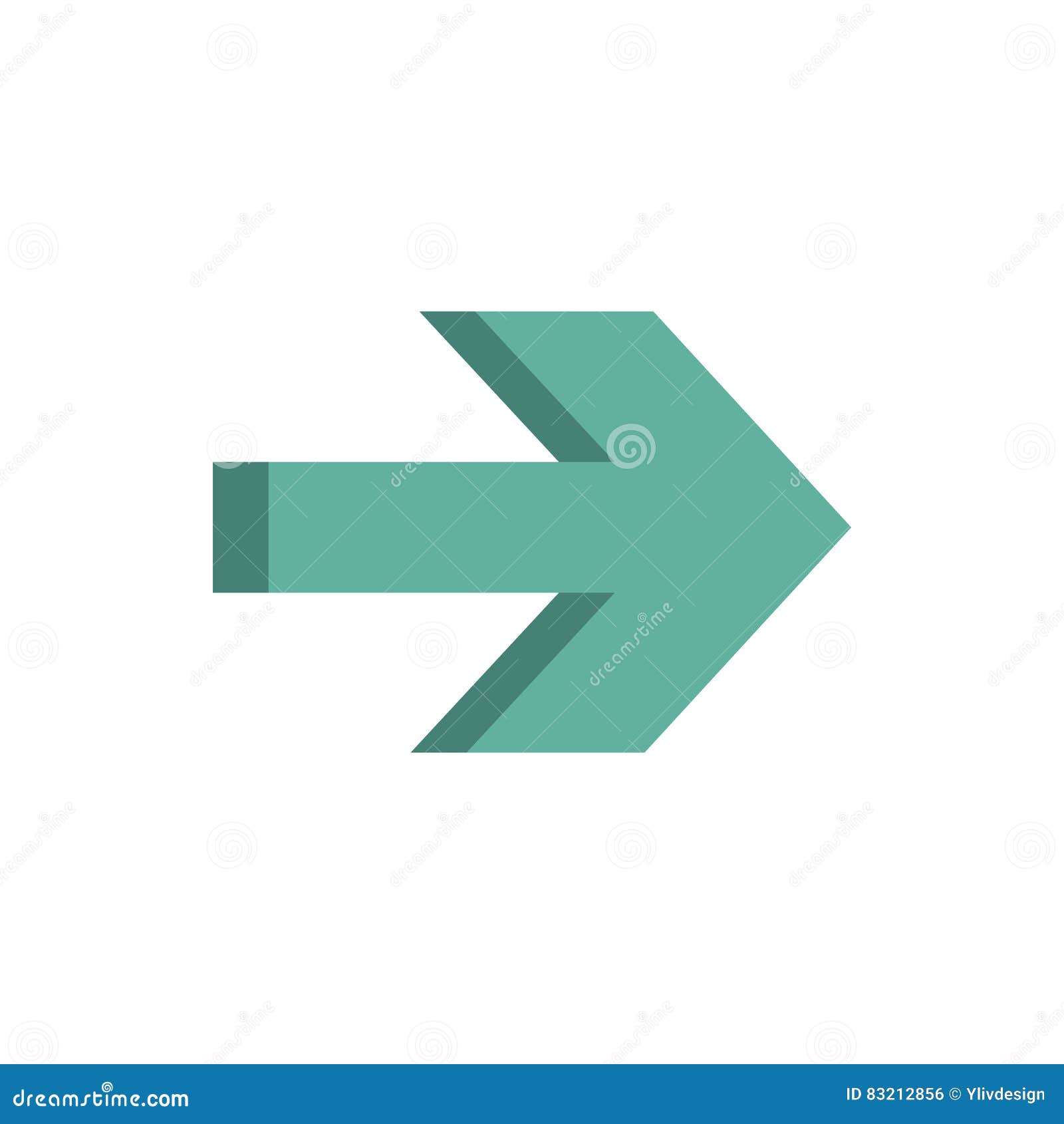 Arrow icon, flat style stock vector. Illustration of destination - 83212856