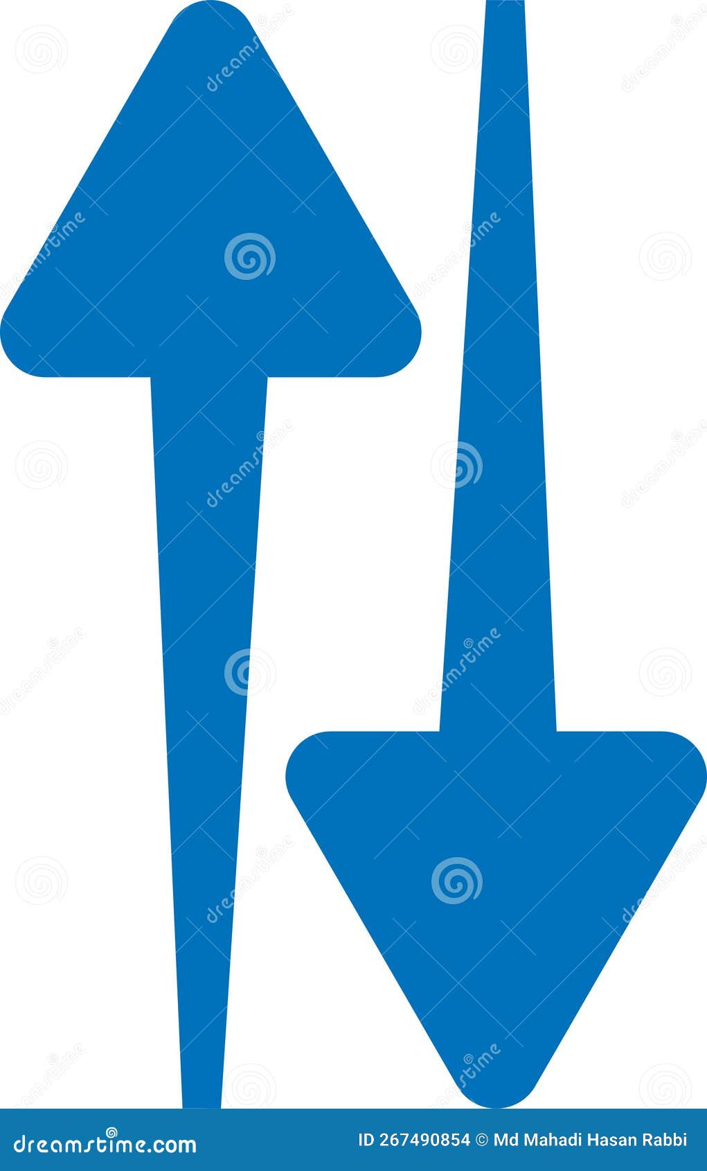 Arrow Icon, Instruction Arrow Blue Vector Icon. Stock Vector ...