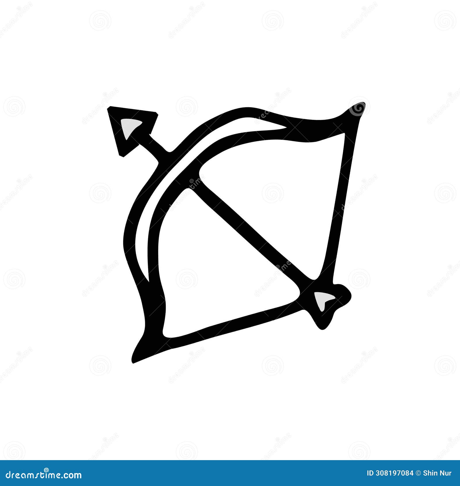 Archery Symbol. Vector Illustration. Web Icon Illustration. Thin Line ...