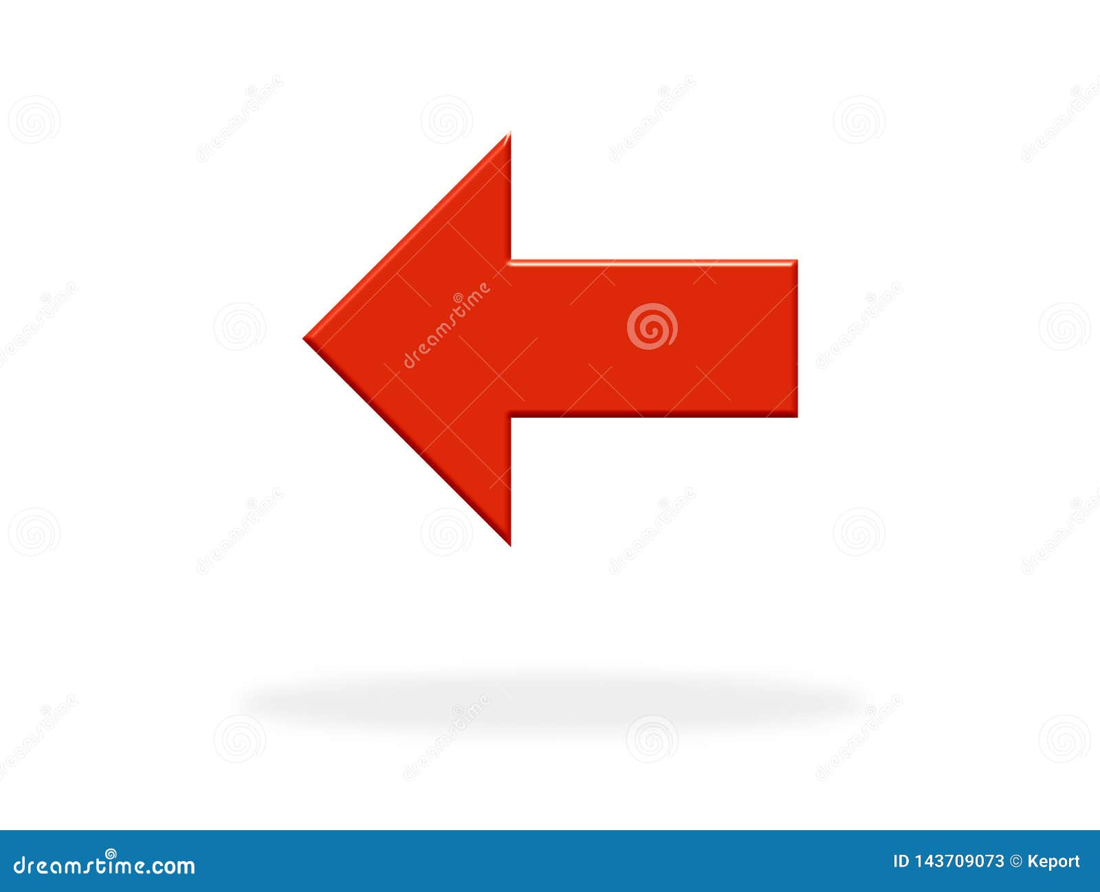 Arrow Icon Left with Red Color Stock Illustration - Illustration of ...