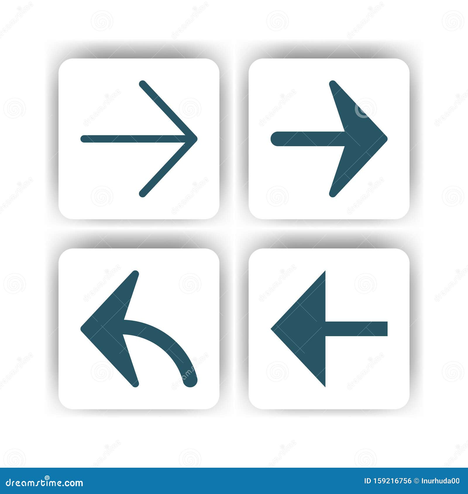 Arrow Icon for Mobile, Web, and Presentation with Flat Color Vector ...